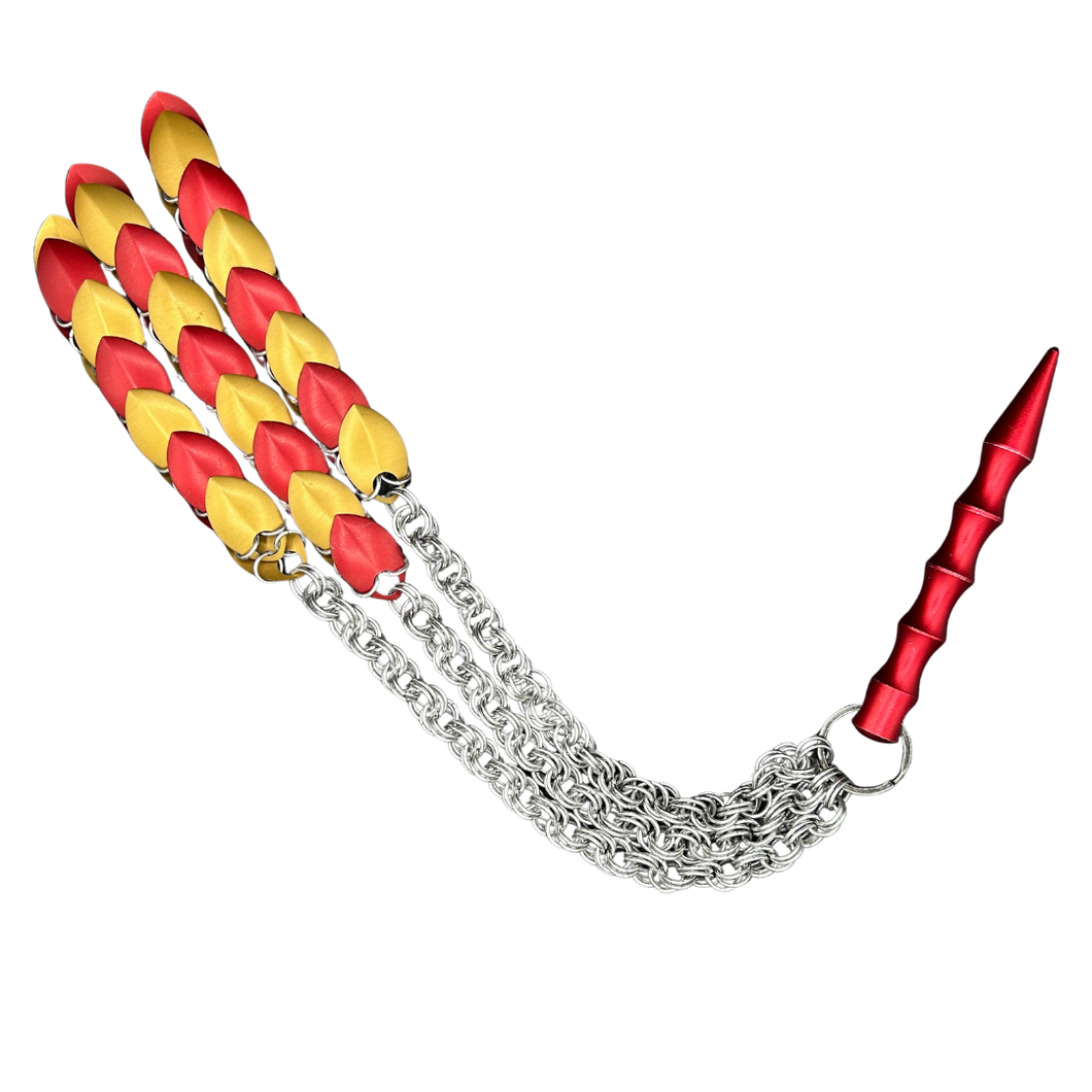 ElectroScale Flogger (Red & Gold Edition) – The Dungeon Store