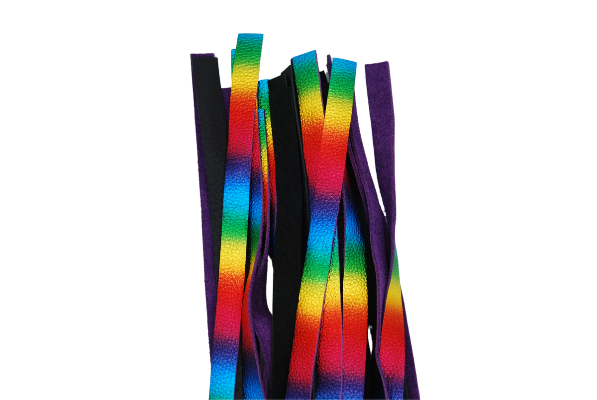 Metallic Rainbow Flogger – The Dungeon Store